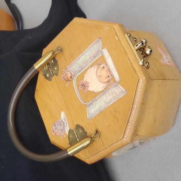 Bags | Vintage Wooden Purse | Poshmark